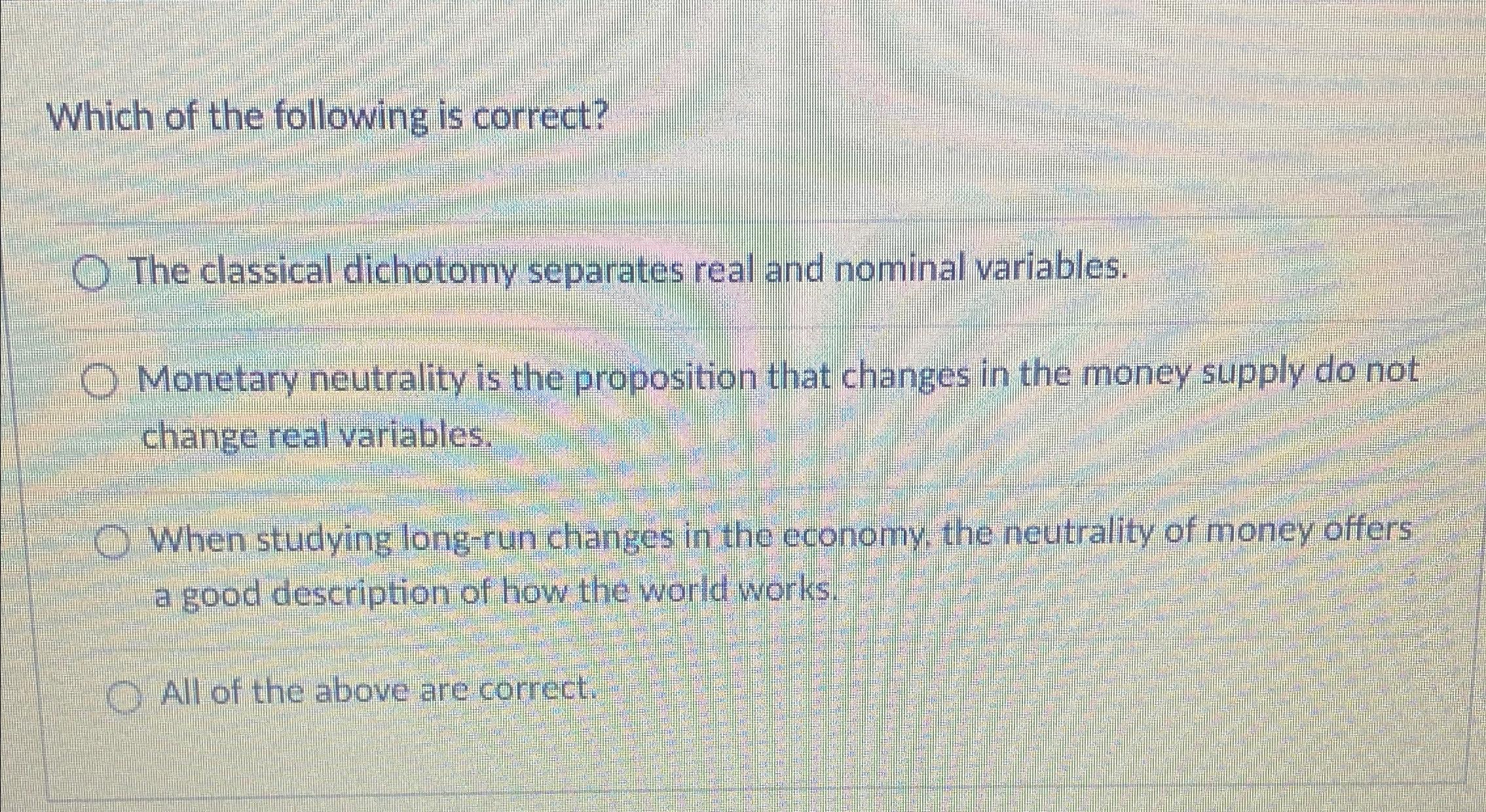 Solved Which of the following is correct?The classical | Chegg.com