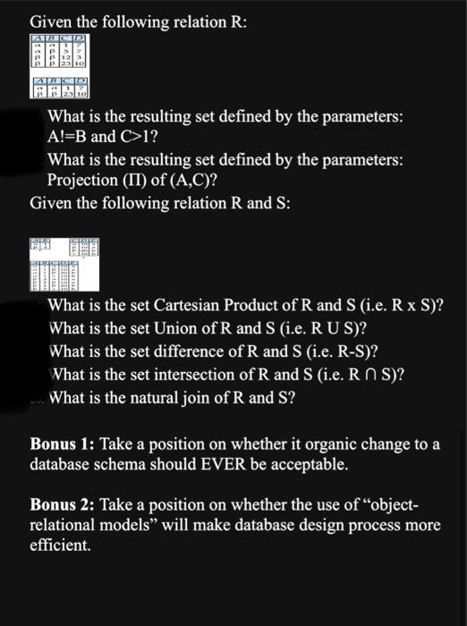 Given the following relation R : What is the | Chegg.com