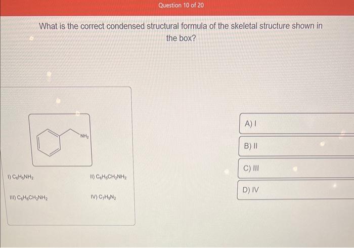 Solved What is the correct condensed structural formula of | Chegg.com