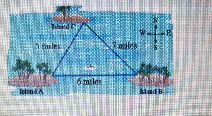 [Solved]: the diagram shows three islands in a bay. you rent