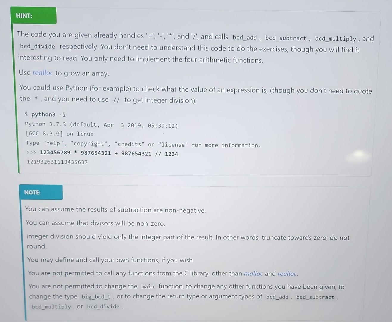 Solved CHALLENGE EXERCISE - INDIVIDUAL: Subtract, Multiply | Chegg.com