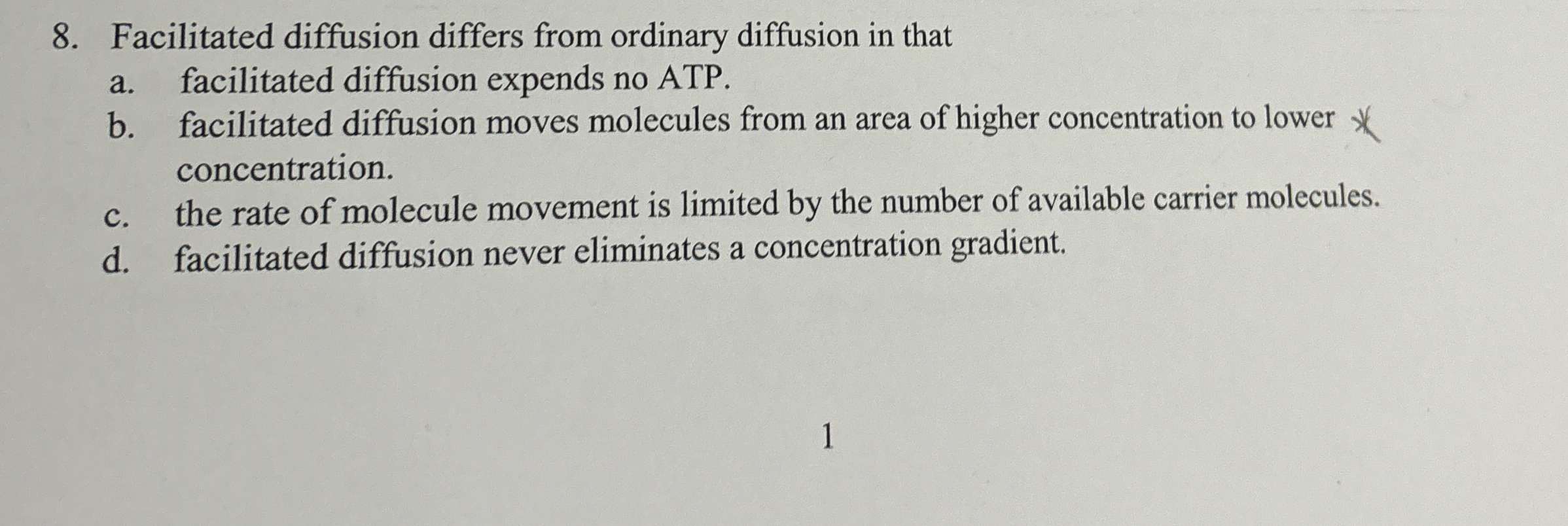 Solved Facilitated diffusion differs from ordinary diffusion | Chegg.com