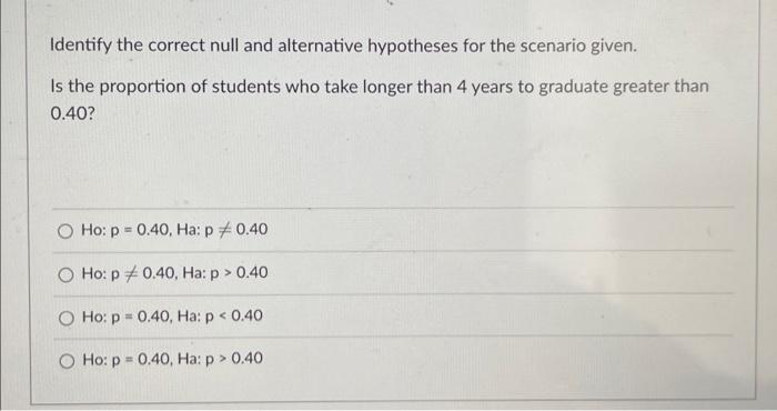 Solved Identify the correct null and alternative hypotheses | Chegg.com