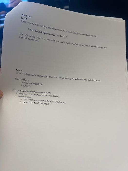 Solved Problem 4 Part A Trice thie followine Prolos | Chegg.com