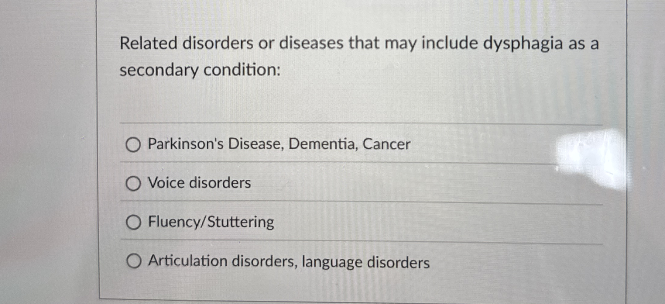 Solved Related disorders or diseases that may include | Chegg.com