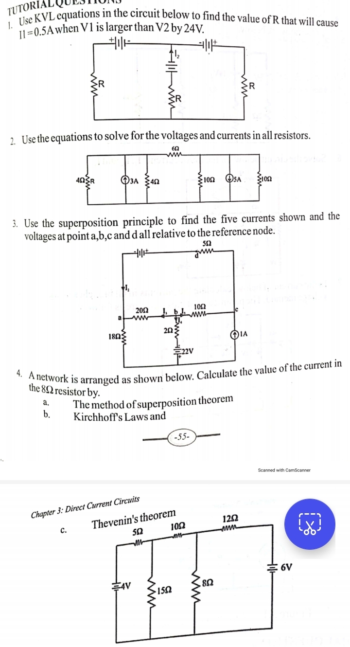 Solved Use KVL equations in the circuit below to find the | Chegg.com