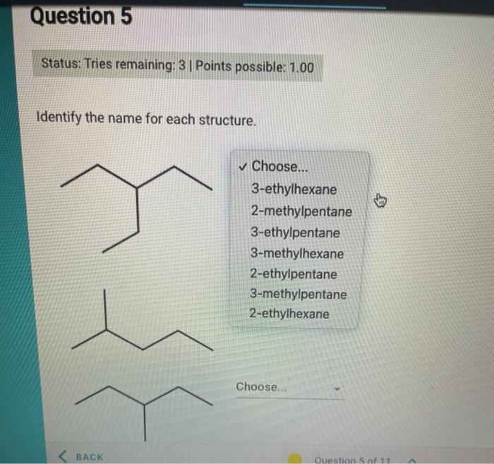 Solved Question 5 Status: Tries remaining: 3 Points | Chegg.com