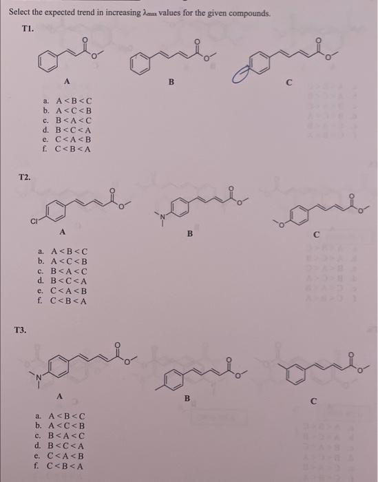 Solved Select the expected trend in increasing lambda max | Chegg.com