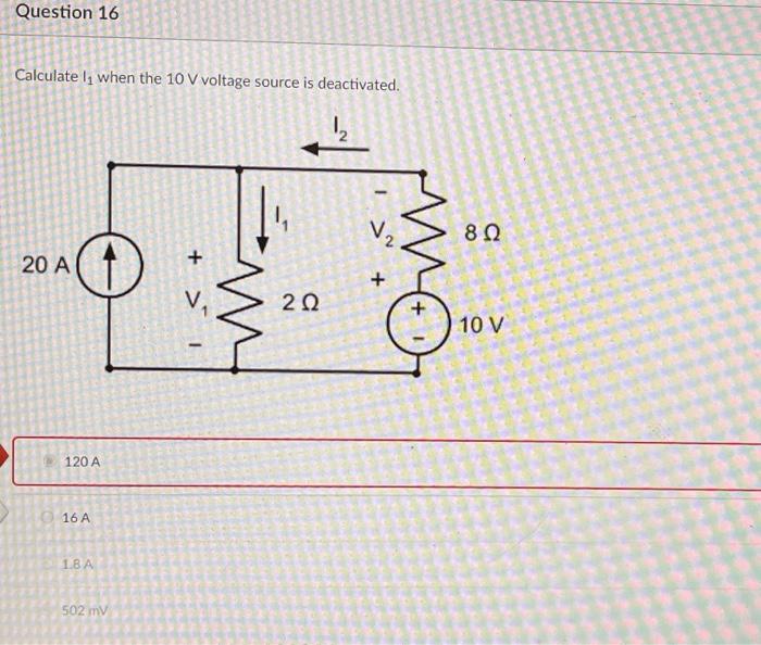 Solved Calculate I1 when the 10 V voltage source is | Chegg.com