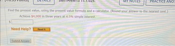 Solved Find the present value, using the present value | Chegg.com