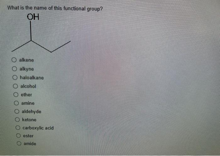 Solved What is the name of this functional group? | Chegg.com