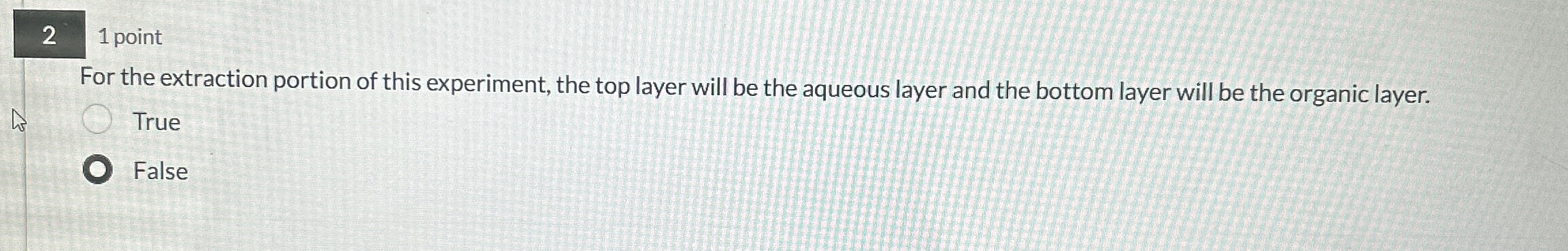 Solved 21 ﻿pointFor the extraction portion of this | Chegg.com