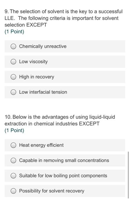 Solved 1. Liquid-liquid extraction is also known as (1 | Chegg.com