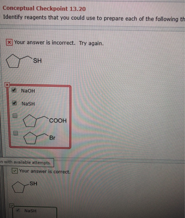 Solved Conceptual Checkpoint 13.20 Identify reagents that | Chegg.com