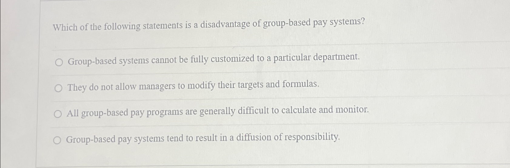 Solved Which of the following statements is a disadvantage | Chegg.com