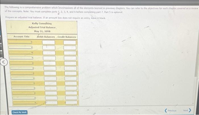 The following is a comprehensive problem which | Chegg.com