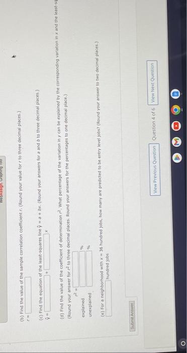 Solved Complete parts (a) through (e). (a) Draw a scatter | Chegg.com