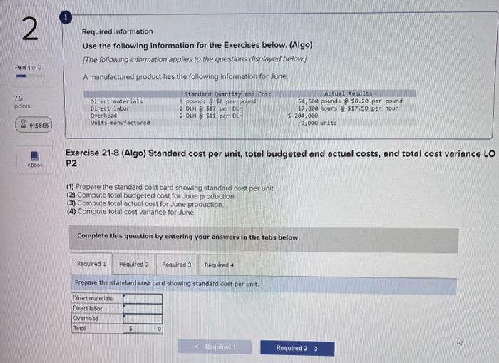 Solved Required informotion Use the following information | Chegg.com