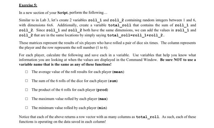 Solved In a new section of your Seript, perform the | Chegg.com