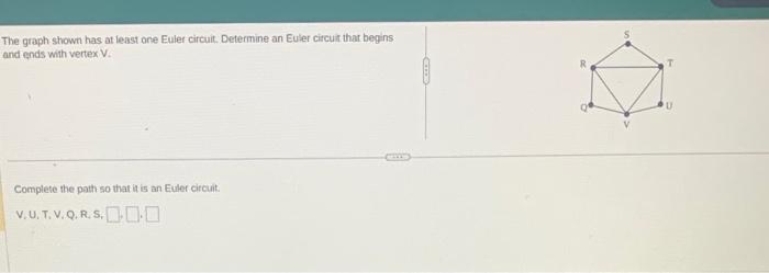 Solved The Graph Shown Has At Lesst One Euler Circuit