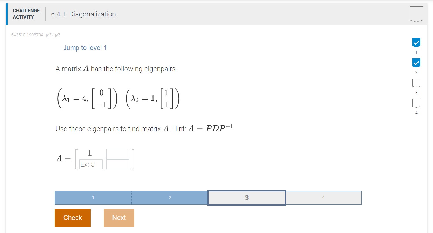 Solved Jump to level 1A matrix A has the following | Chegg.com