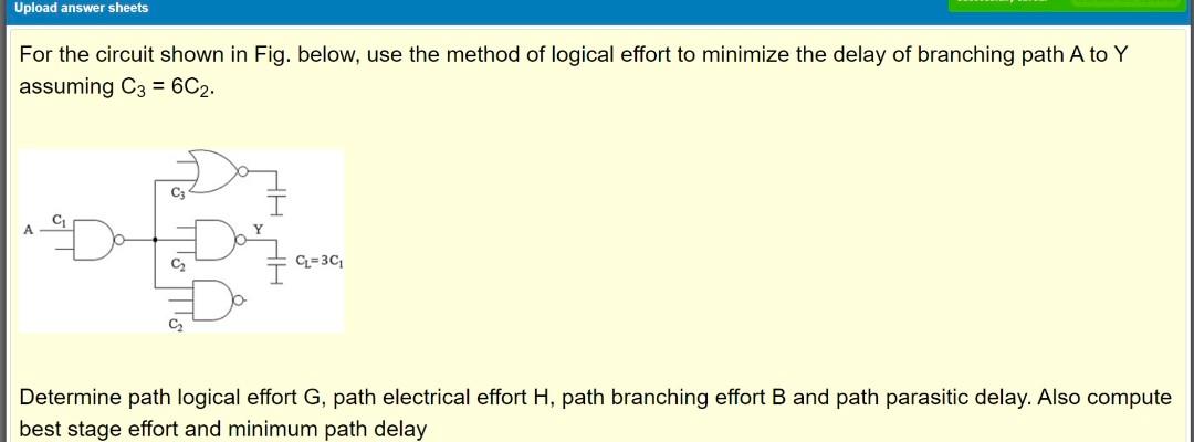 Solved Upload answer sheets For the circuit shown in Fig. | Chegg.com