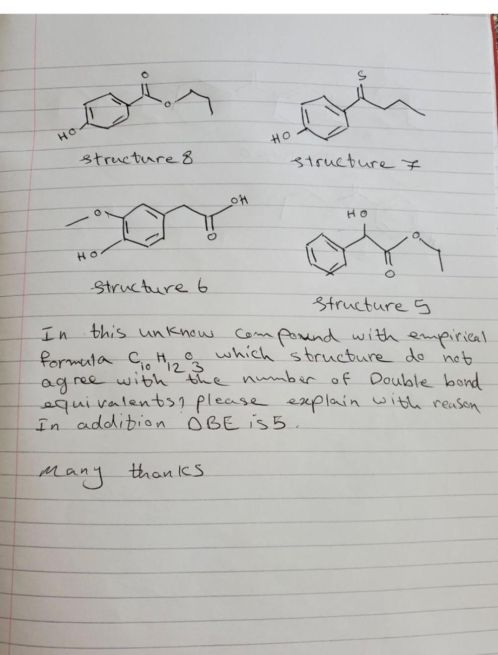 Solved strecture 8 structure 7 structure 6 Structure 5 In | Chegg.com