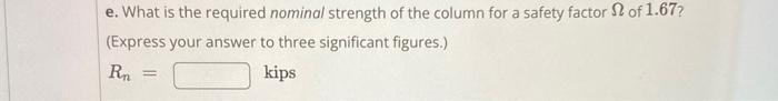 [Solved]: A column in a building is subjected to the follow