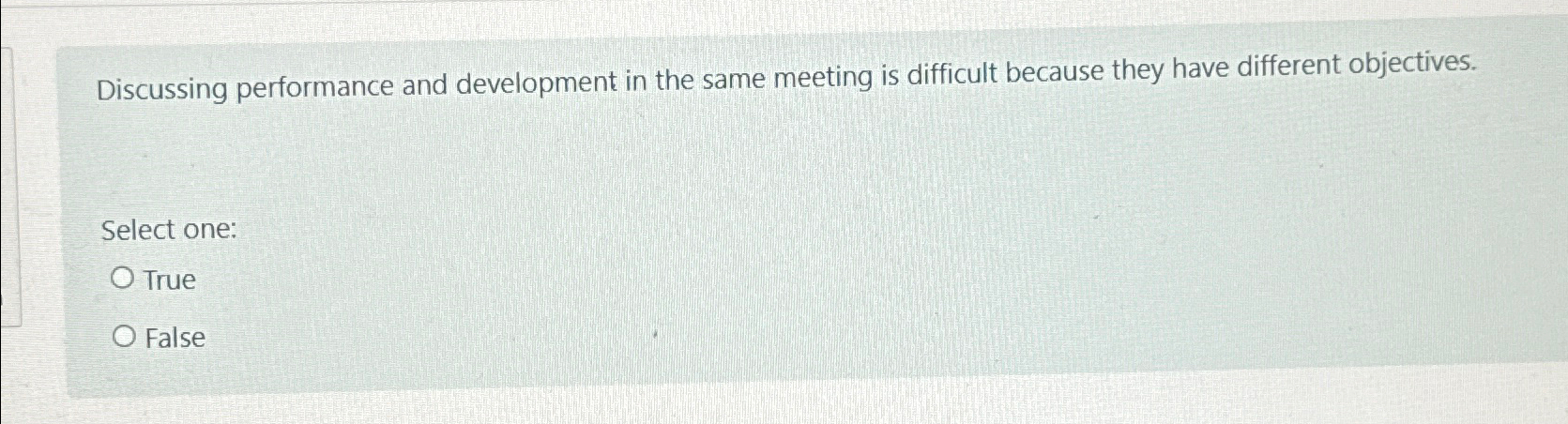 Solved Discussing performance and development in the same | Chegg.com