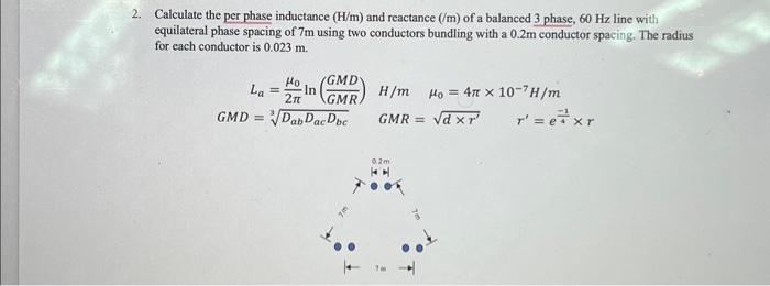 Solved Calculate The Per Phase Inductance H M And