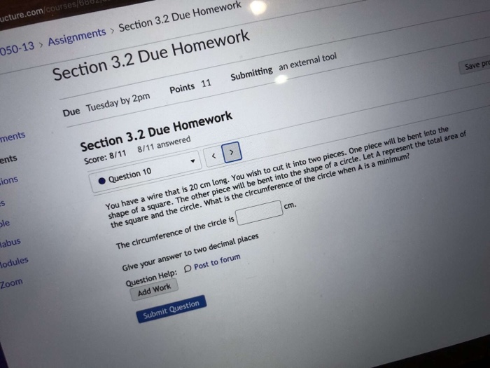 Solved ucture.com courses 050-13 > Assignments > Section 3.2 | Chegg.com