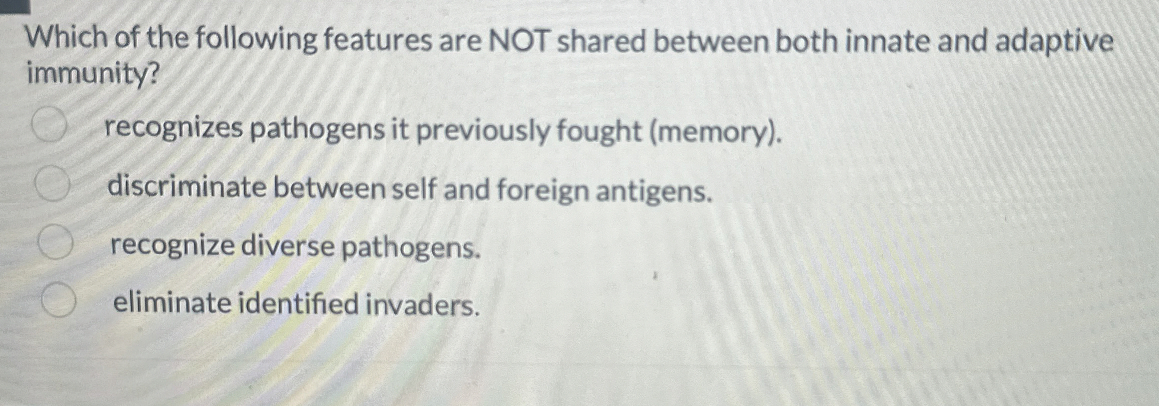 Solved Which of the following features are NOT shared | Chegg.com