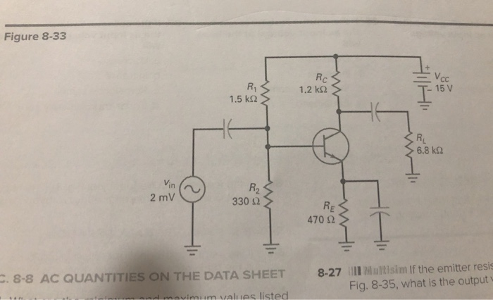Solved SEC. 8-4 AC BETA If an ac base current of 100 uA | Chegg.com