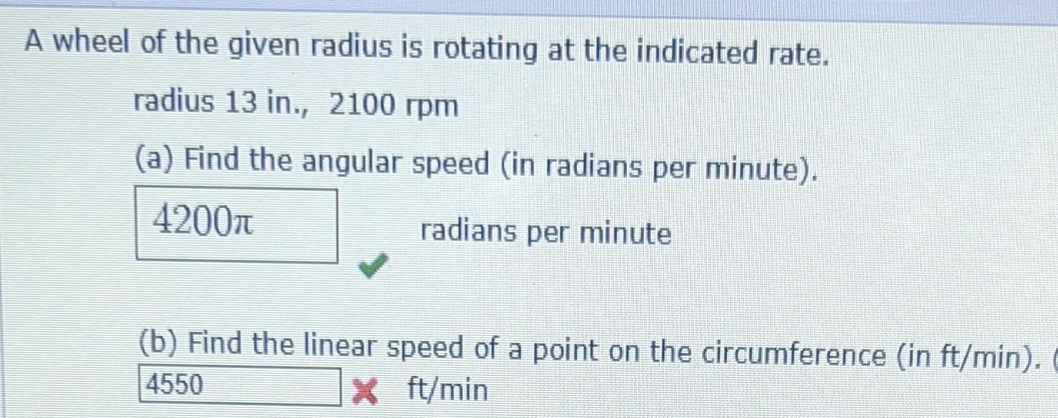 [Solved]: wheel of the given radius is rotating at the