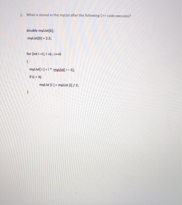 Solved CSC 170 Array Worksheet November 10, 2020 Name 1. | Chegg.com