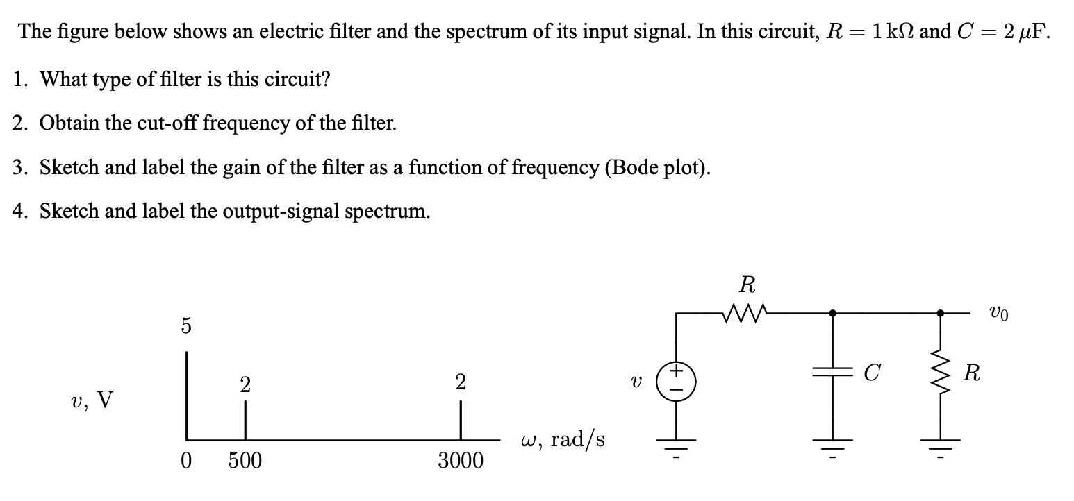 Solved The figure below shows an electric filter and the | Chegg.com