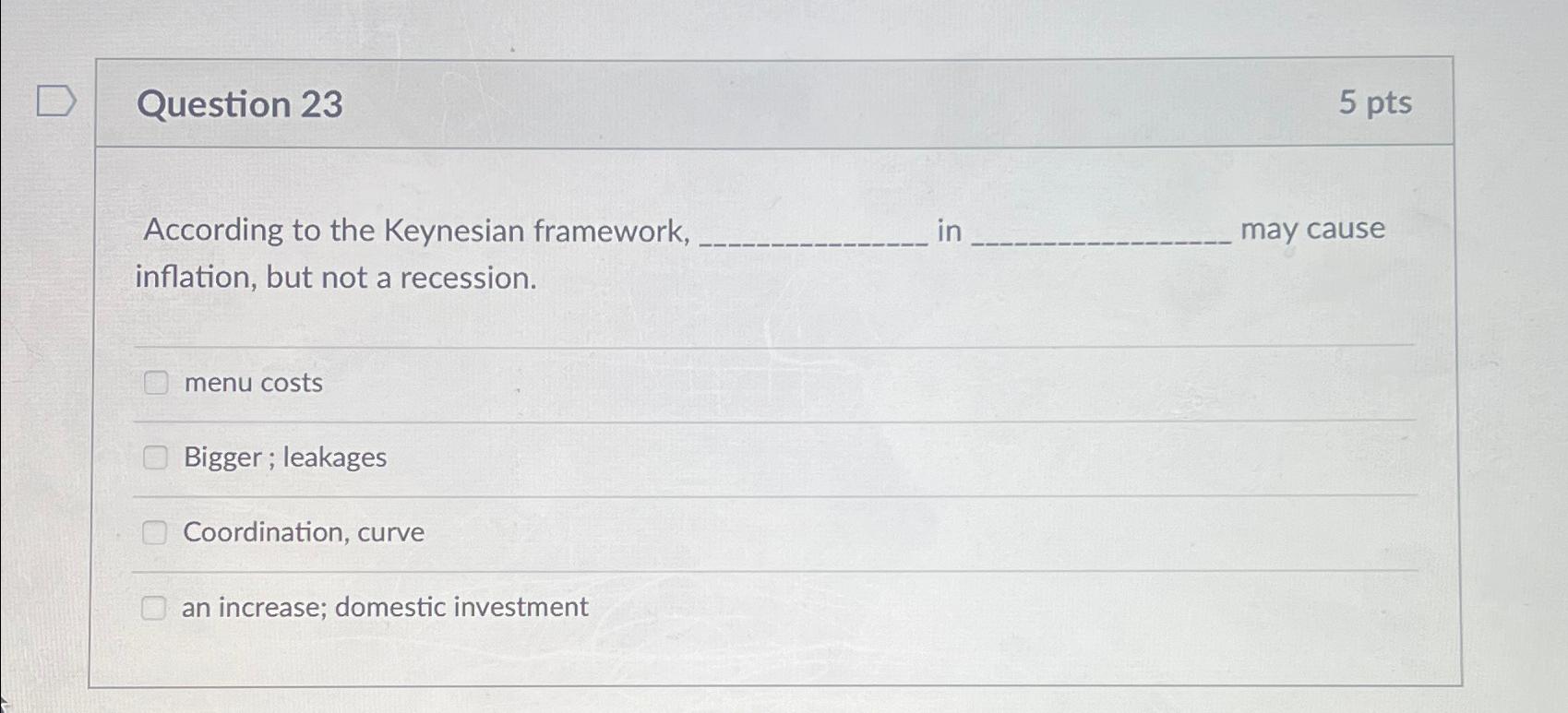 Solved Question 235 ﻿ptsAccording to the Keynesian | Chegg.com