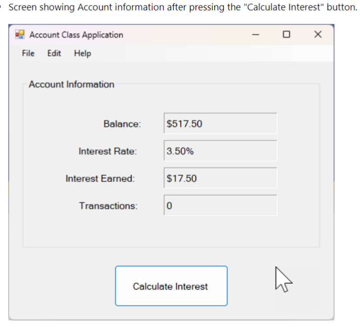Solved Account Class You are a programmer for the Home | Chegg.com