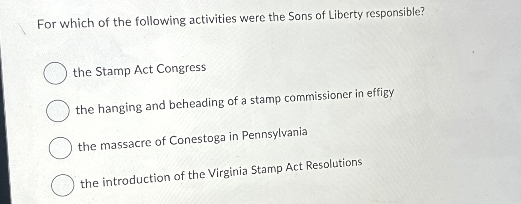 Solved For which of the following activities were the Sons | Chegg.com