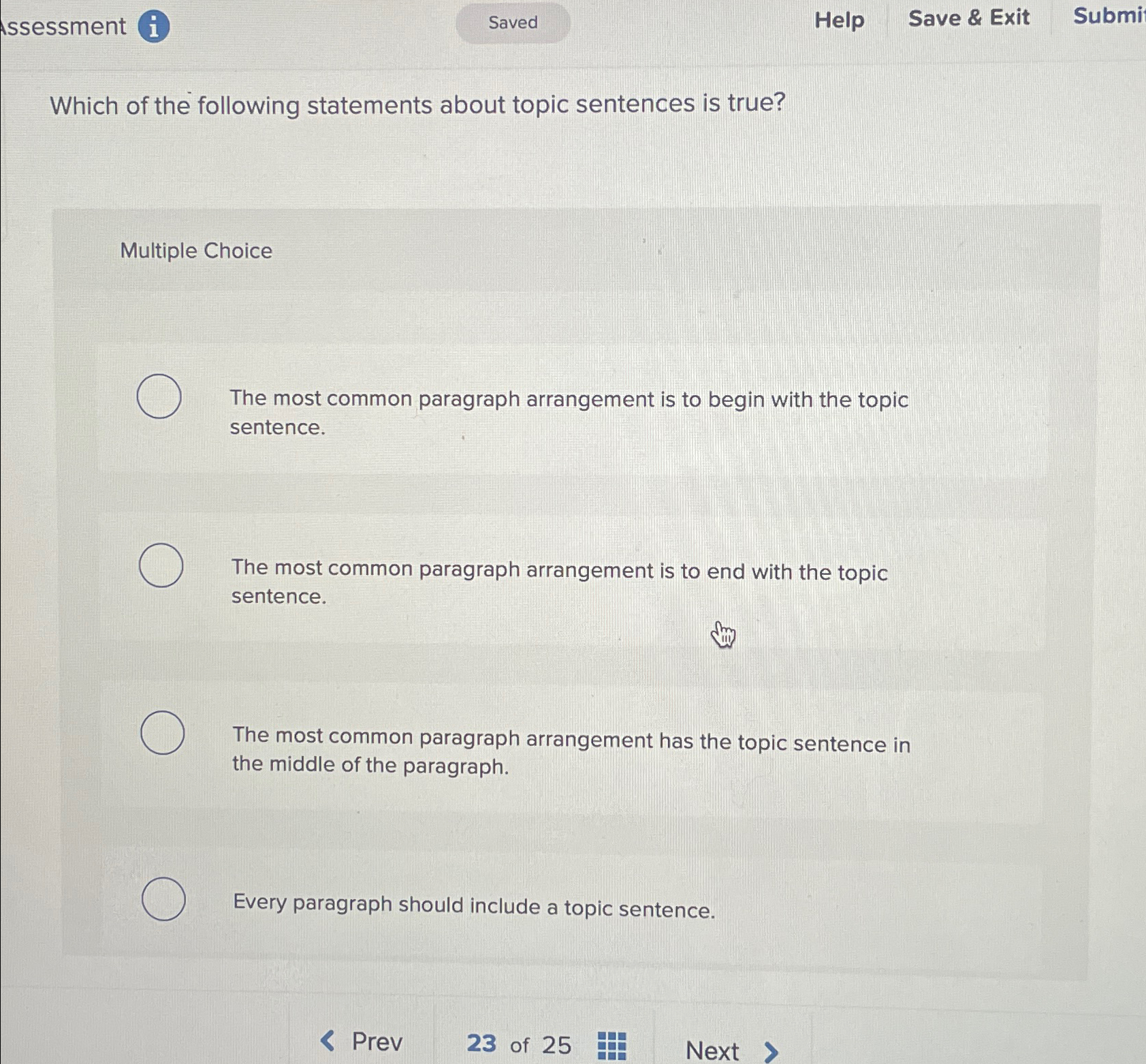Solved Which of the following statements about topic | Chegg.com