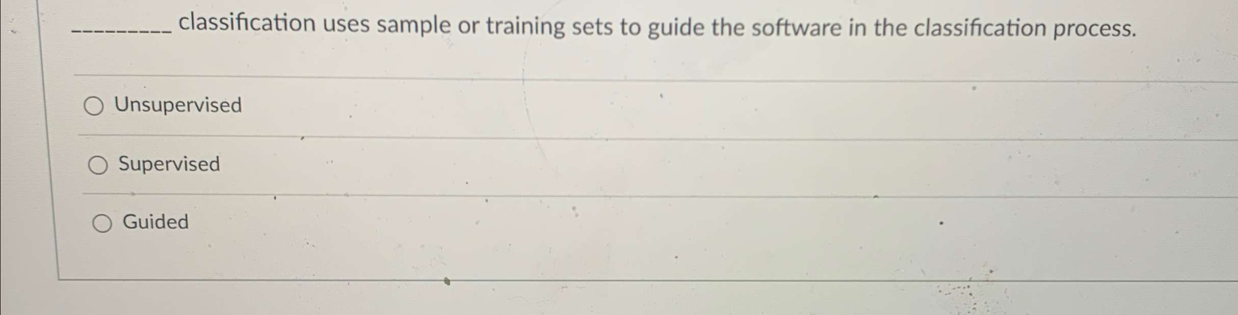 Solved q, ﻿classification uses sample or training sets to | Chegg.com