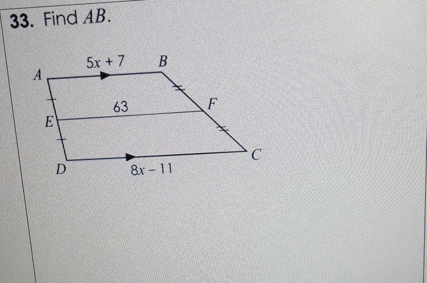 Solved 33. Find AB. | Chegg.com