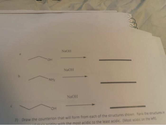 Solved 6) Draw the counterion (conjugate base) of each of | Chegg.com