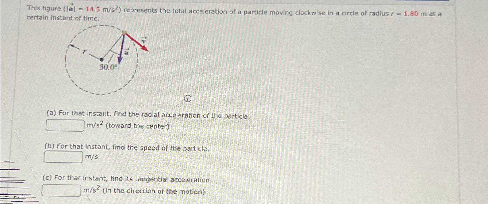 Solved This figure ) ﻿represents the total acceleration of | Chegg.com
