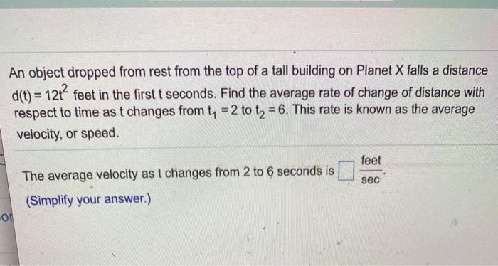 Solved An object dropped from rest from the top of a tall | Chegg.com