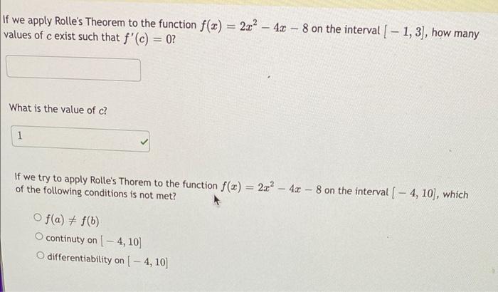 Solved If we apply Rolle's Theorem to the function f(x) = | Chegg.com