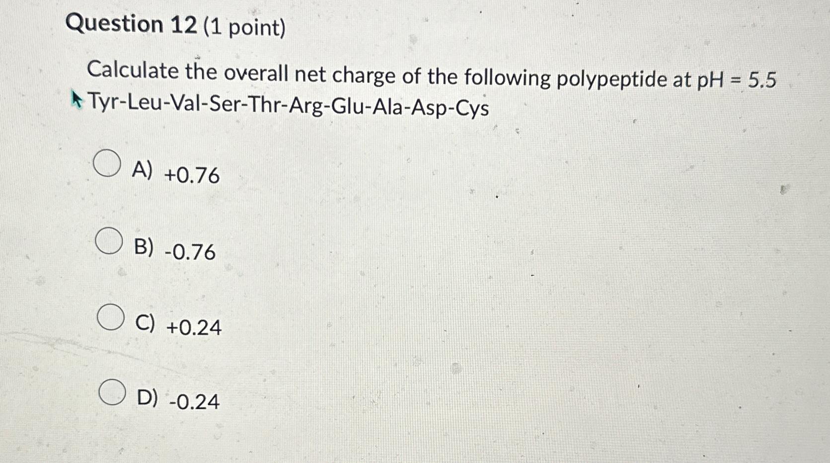 Solved Question 12 (1 ﻿point)Calculate the overall net | Chegg.com