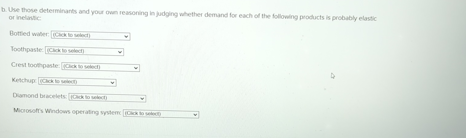 Solved b. ﻿Use those determinants and your own reasoning in | Chegg.com