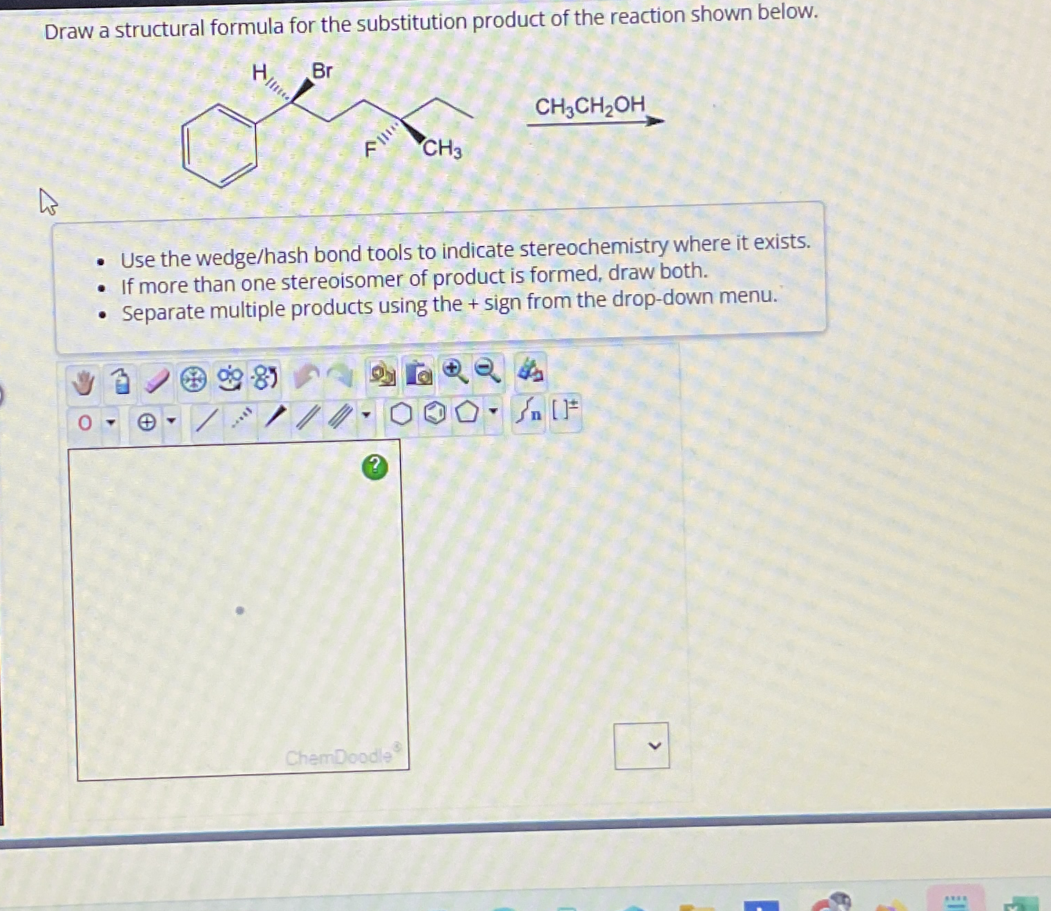 Solved Draw a structural formula for the substitution | Chegg.com