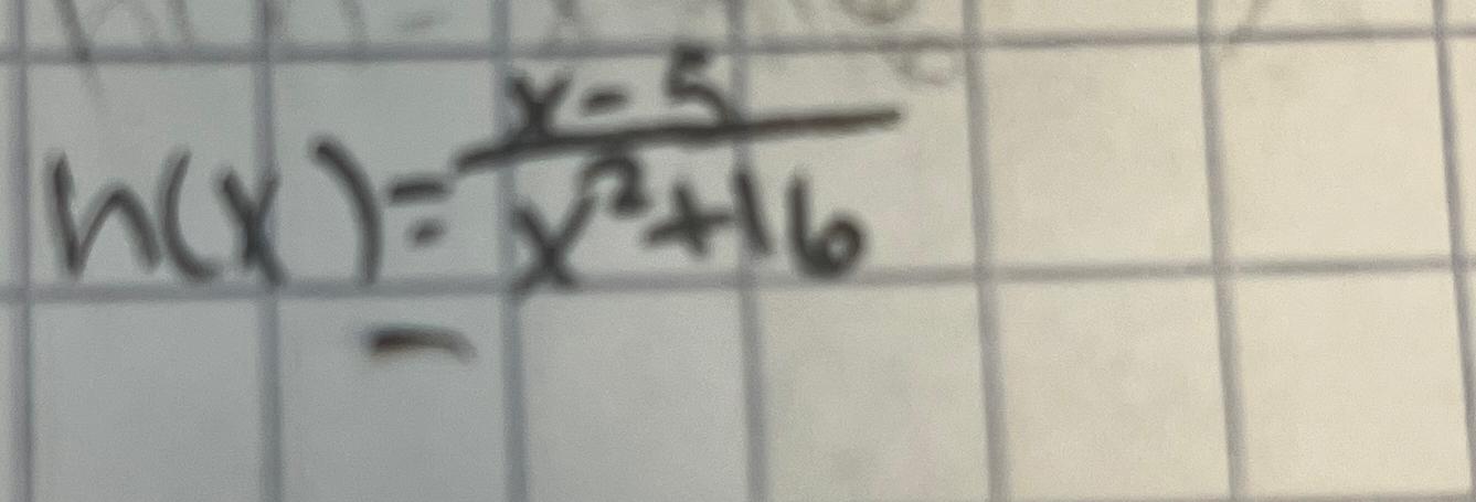 Solved Write in interval notation: h(x)=x-5x2+16 | Chegg.com